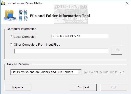 Download File Folder and Share Permission Utility Tool MajorGeeks